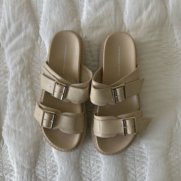 Princess Polly | Shoes | Princess Polly Ma Belle Sandals Cream | Poshmark